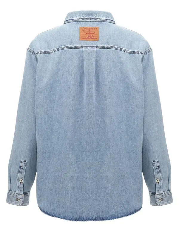 Y/Project Hook And Eye' Shirt In Light Blue - 7% Off | Editorialist